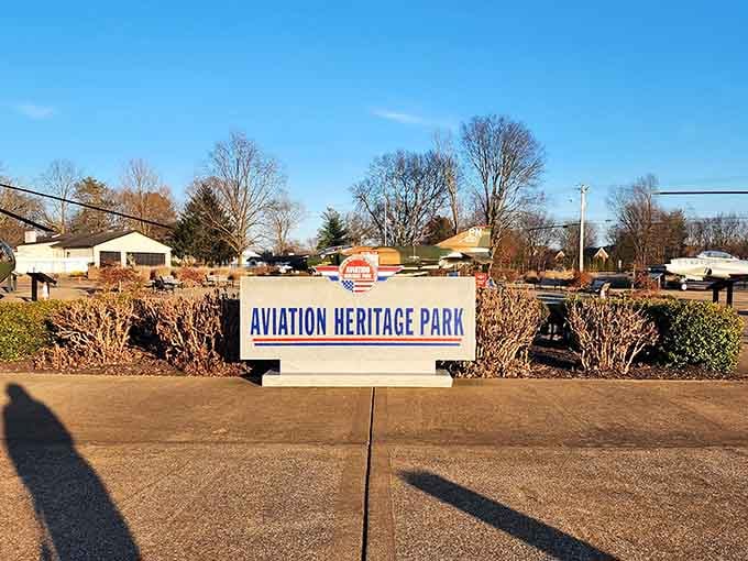 The entrance welcomes you like an old friend, promising aircraft adventures without the hefty admission price of fancy museums.