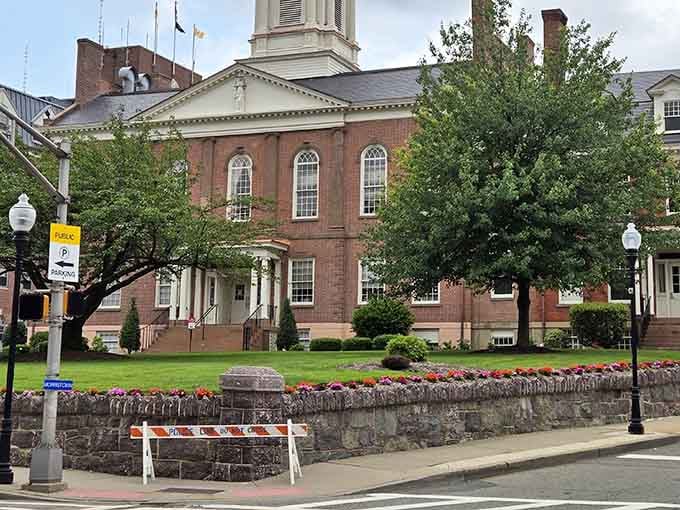 The historic road stands proud on the green, reminding you that Morristown's been important since before it was cool.
