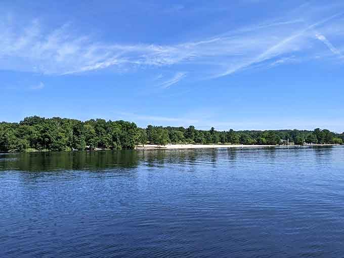 When the water looks this calm and inviting, you understand why people abandon their to-do lists without guilt.