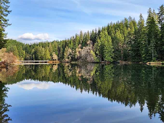 When the lake mirrors the sky this perfectly, you'll understand why some moments don't need filters or fancy explanations.