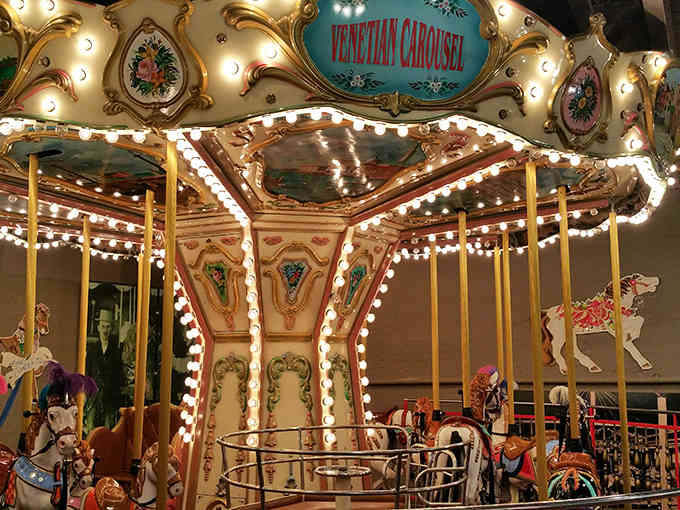 That ornate carousel isn't just spinning, it's practically begging you to relive your childhood glory days.