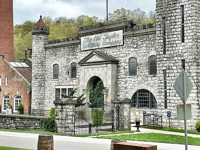 That limestone fortress isn't guarding knights, it's protecting some of Kentucky's finest spirits from impatient visitors like us.