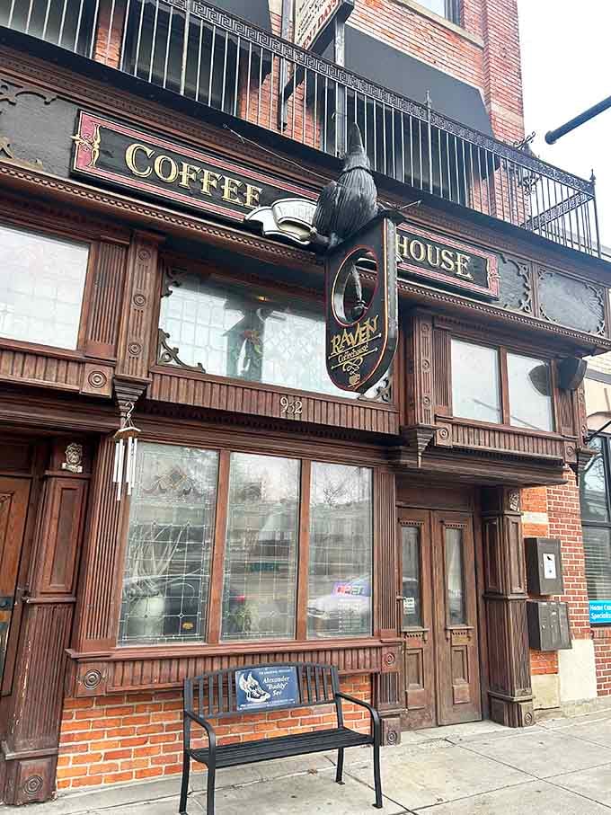 That Victorian storefront isn't trying to blend in, and thank goodness for architectural rebels with excellent taste.