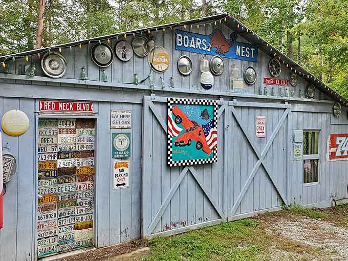 The exterior alone tells you this isn't your average roadside stop in North Carolina.