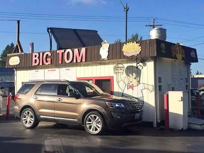 That giant burger on the roof isn't subtle, and honestly, neither is the deliciousness waiting inside.