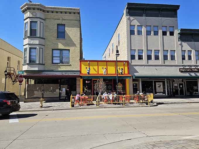 That outdoor seating area means you can enjoy your burger while watching downtown Waukesha stroll by on a perfect day.