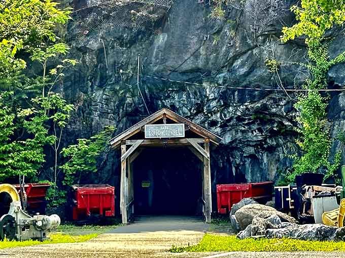 That wooden portal isn't leading to Narnia, but to something way cooler: an actual working zinc mine beneath New Jersey.