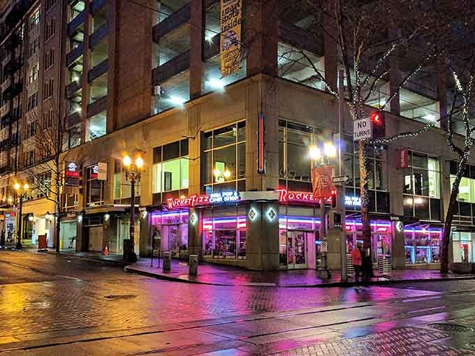 Corner store meets candy wonderland in downtown Portland, where sugar dreams become fizzy reality.