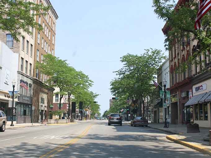 Tree-lined streets and historic buildings create a downtown that feels like home before you even park.