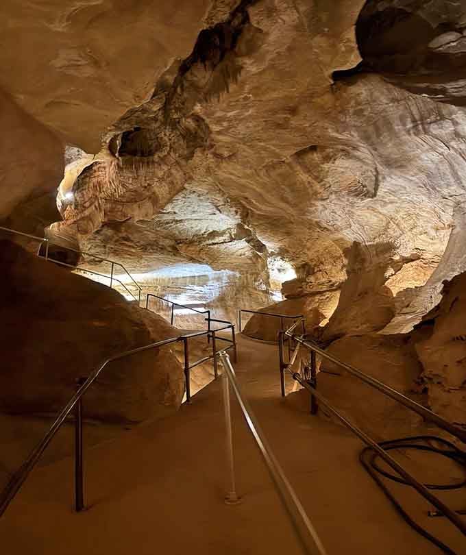 Those sweeping walkways guide you through spaces so grand they make your living room look like a closet.