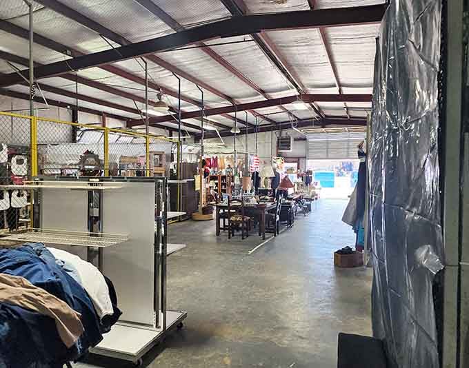 Under that corrugated metal roof lies a treasure hunter's paradise where patience meets possibility every single weekend.
