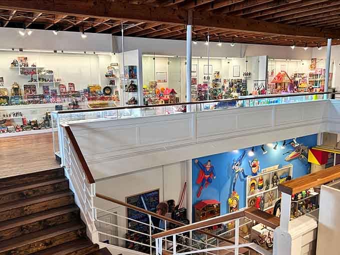 Two floors of pure nostalgia await, where every display case holds a memory you forgot you had.