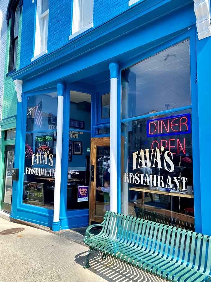 That bright blue storefront isn't just eye-catching, it's been a Georgetown landmark serving hungry souls since 1910.