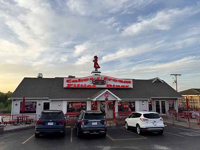 The vintage signage practically glows with the kind of charm that makes you forget about calorie counting.