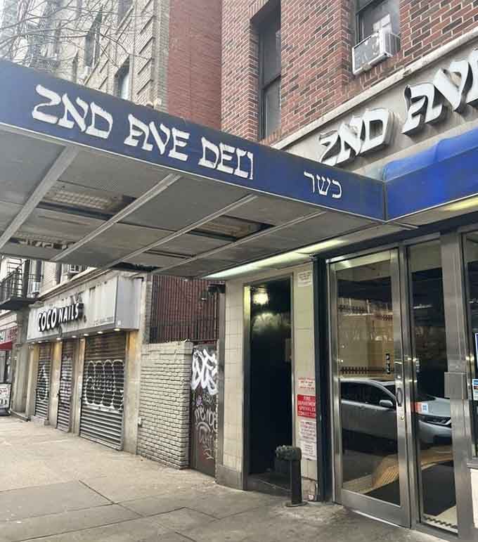 That brilliant blue awning isn't just decoration&mdash;it's a beacon calling you to pastrami paradise on 33rd Street.