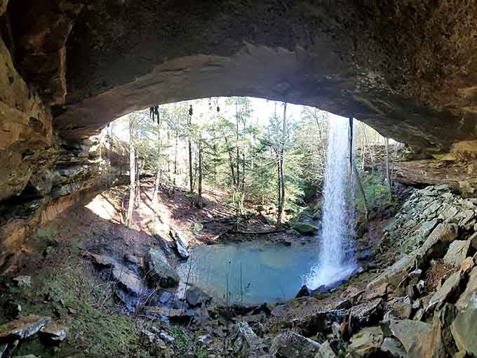 This is the kind of waterfall that makes you forget you're still in Alabama, not some exotic destination.