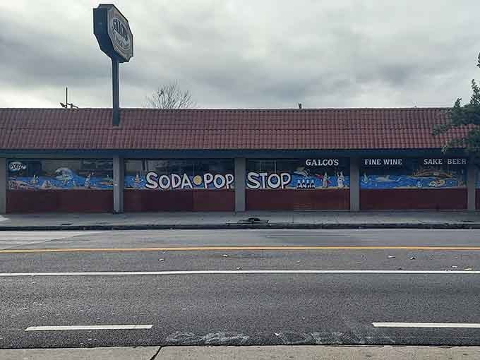 The "Soda Pop Stop" mural says it all: this isn't just shopping, it's a fizzy adventure.