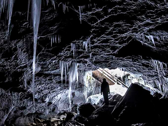 When lava tubes retire, they apparently become ice sculptors with serious talent and unlimited creative freedom.