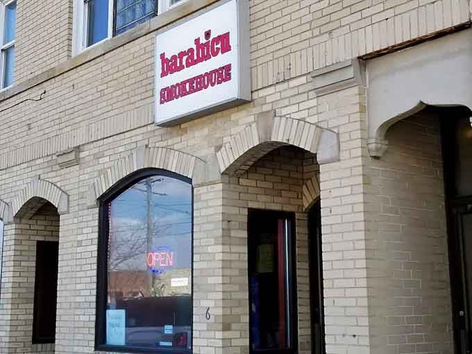 That brick facade with arched windows hides some of the best barbecue secrets in Ohio.