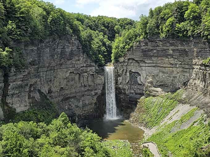 That 215-foot ribbon of white water between towering gorge walls makes Niagara look like an overachiever's younger sibling.
