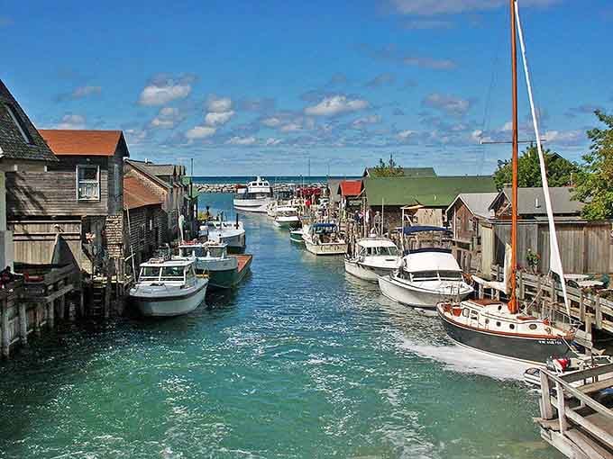 That turquoise water isn't a filter – it's just Leland showing off its natural beauty like it does every single day.