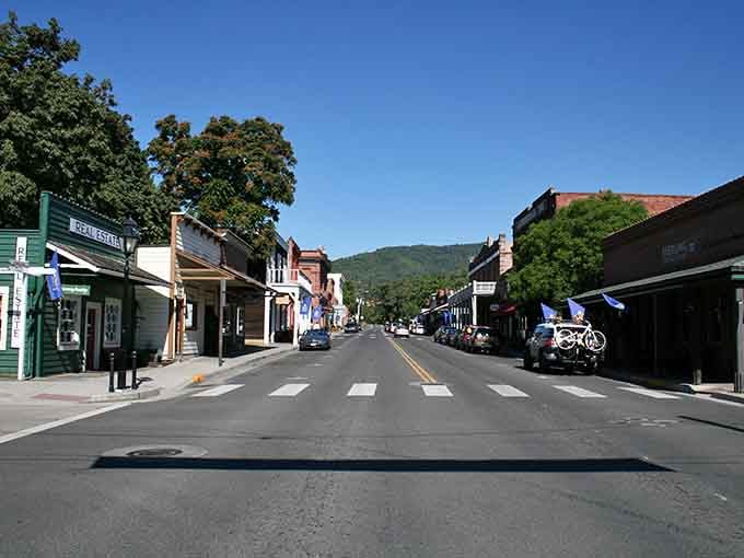 The street looks like it's been waiting patiently since the 1800s for you to finally show up and appreciate it.