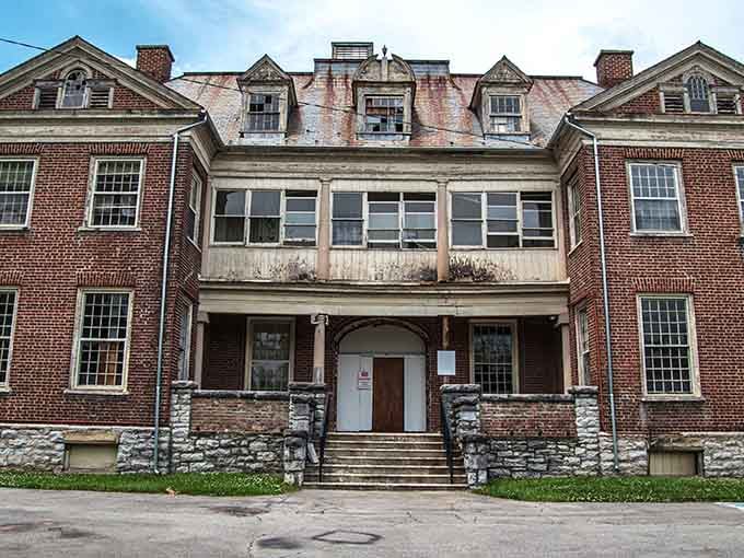 Stone pillars frame the entrance to a building that's seen more history than most of us care to imagine.