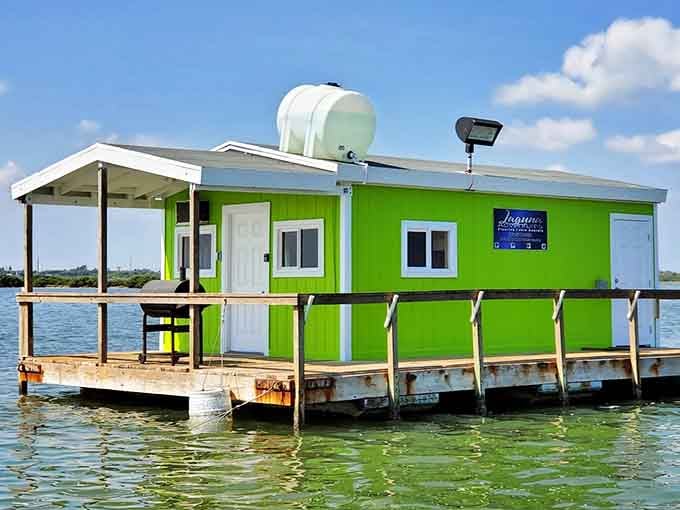Lime green never looked so inviting, especially when it's attached to your own private slice of water paradise.