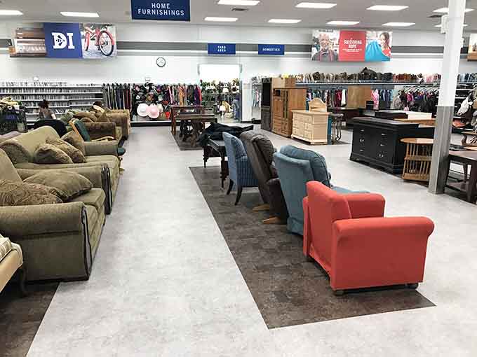 Furniture sprawls across the floor in a glorious display of comfort that won't empty your bank account.