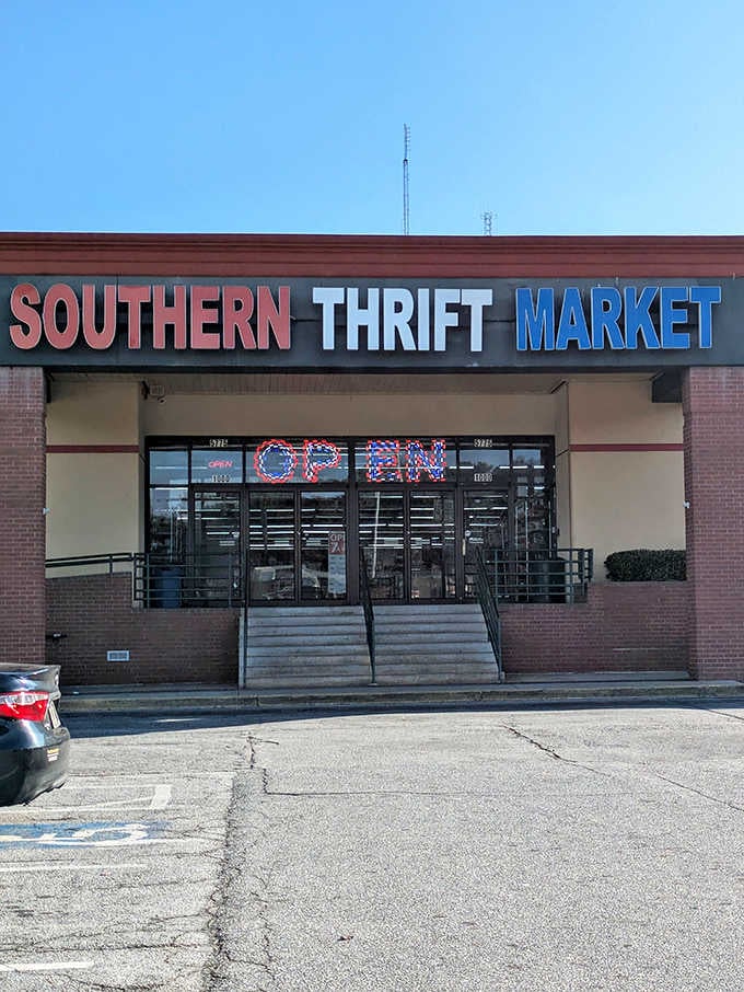 That neon "OPEN" sign isn't just inviting, it's practically begging you to come discover your next favorite thing.