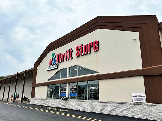 The mothership of thrift stores awaits, where your shopping cart dreams become reality at bargain prices.