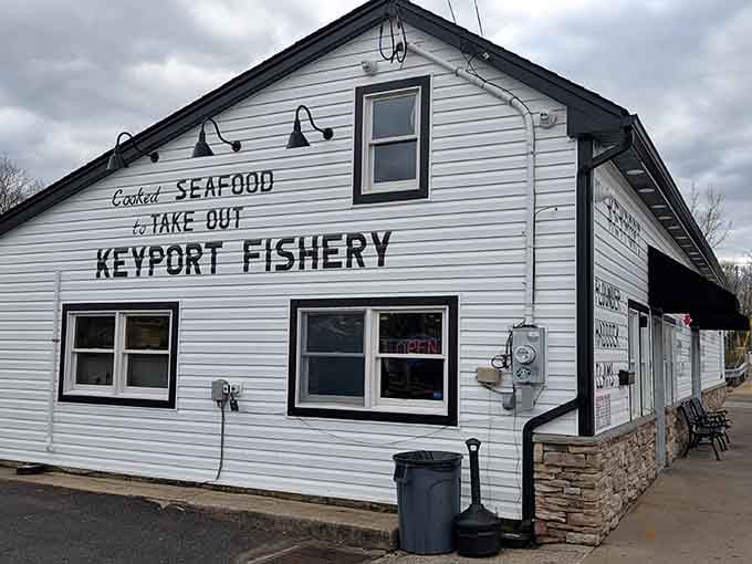 That classic white clapboard exterior is your first clue that something special is happening inside this unassuming building.