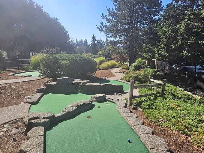 Nature meets nostalgia at this Eugene treasure where mini golf gets a Pacific Northwest makeover.