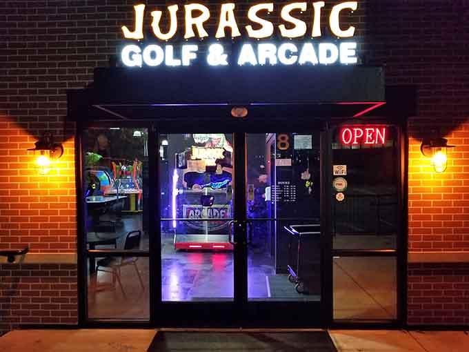 When that neon "OPEN" sign glows at dusk, it's your invitation to step into a world where putters meet prehistoric creatures.