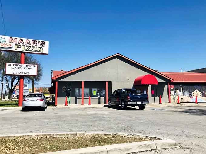 From the outside, Maar's looks like your friendly neighborhood pizza spot with a cosmic secret waiting inside.