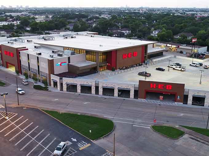 Two levels of H-E-B goodness stretching across the horizon like a delicious promise you can actually keep.