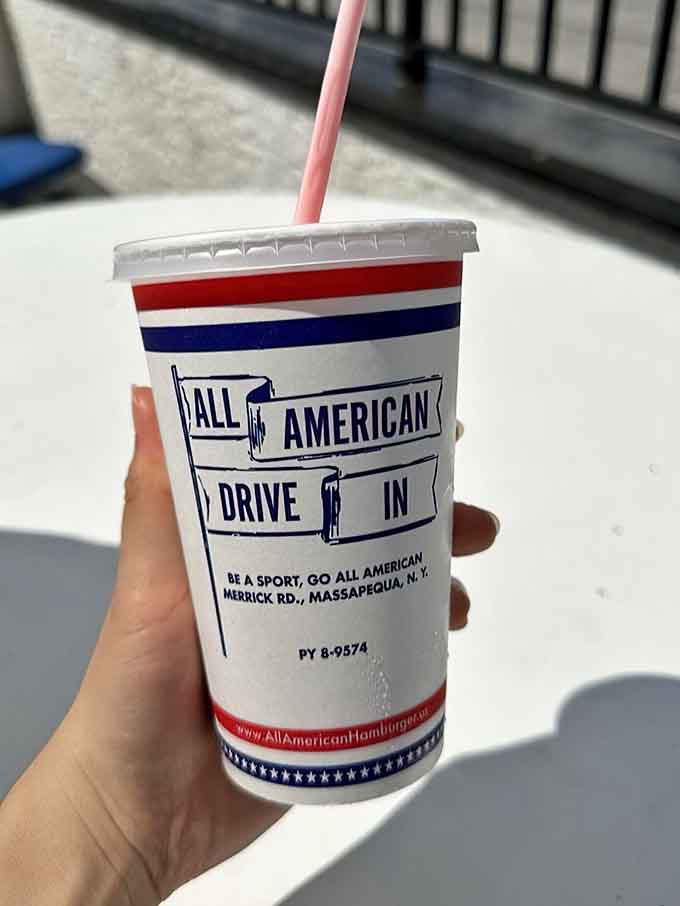 Red, white, and delicious, this strawberry shake in its patriotic cup is Long Island summer in a single sip.