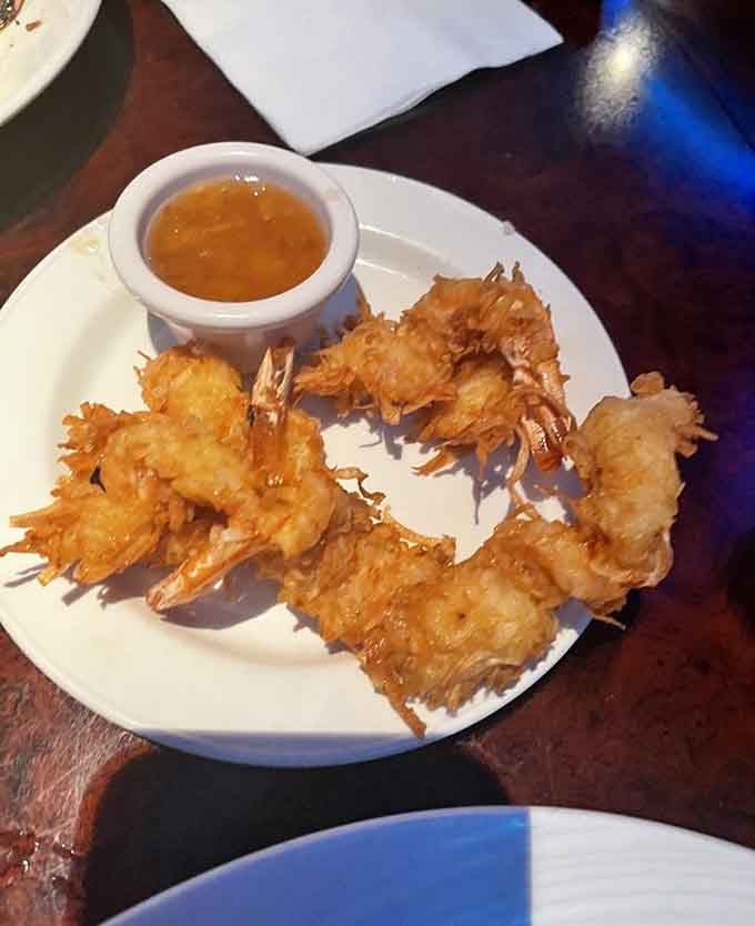 Coconut shrimp with that golden crunch delivers sweet and savory in every single bite you take.