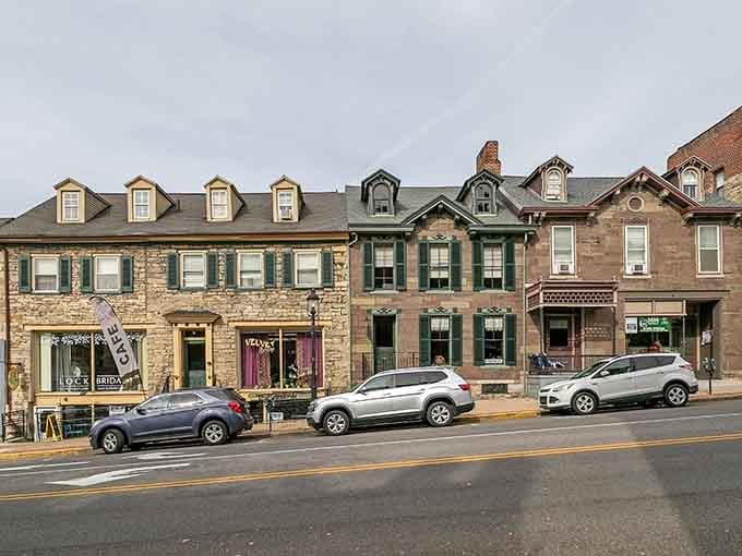 Local businesses occupy historic storefronts, proving you can honor the past while selling things people actually need today.