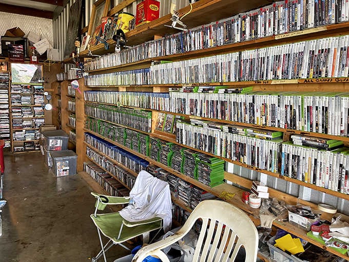 Video game shelves packed with titles prove physical media isn't dead, just waiting for the right collector.
