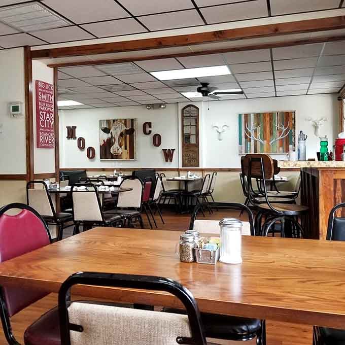 Spacious seating and local art create the kind of atmosphere where strangers become friends over coffee.