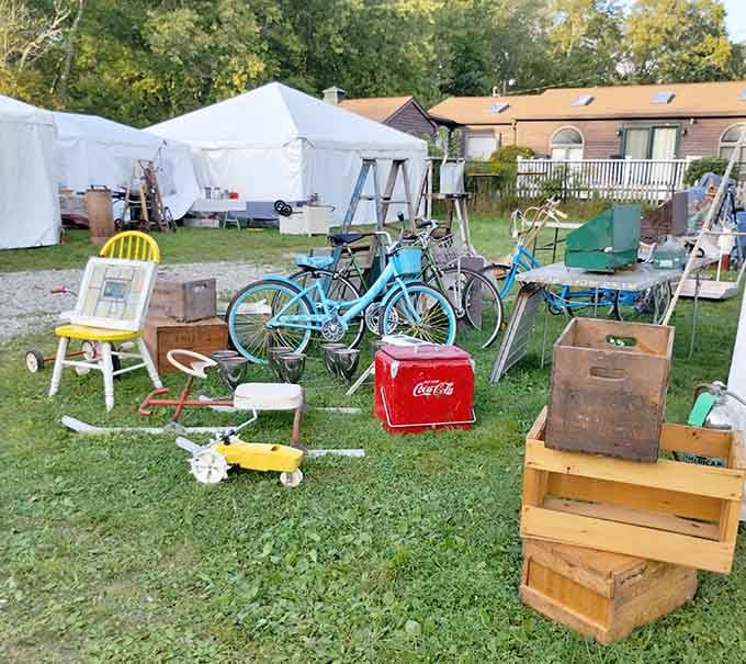 Vintage bicycles and Coca-Cola coolers remind us that yesterday's everyday items are today's coveted collectibles.