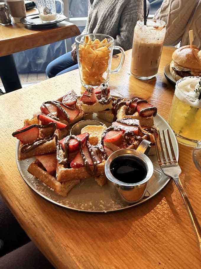 French toast loaded with strawberries and bacon &ndash; the sweet-and-savory combo that makes breakfast the undisputed champion of all meals.