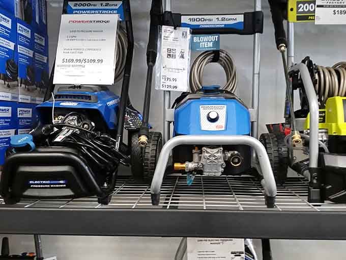Pressure washers gleaming blue promise to blast away grime and years of neglect from every outdoor surface imaginable.