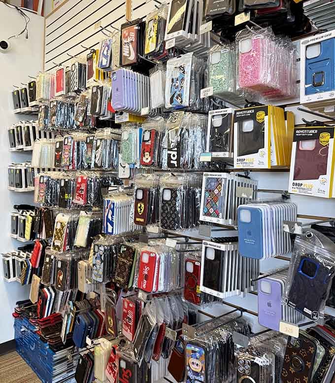 Phone cases in every pattern imaginable, because apparently your phone needs more outfit changes than you do.