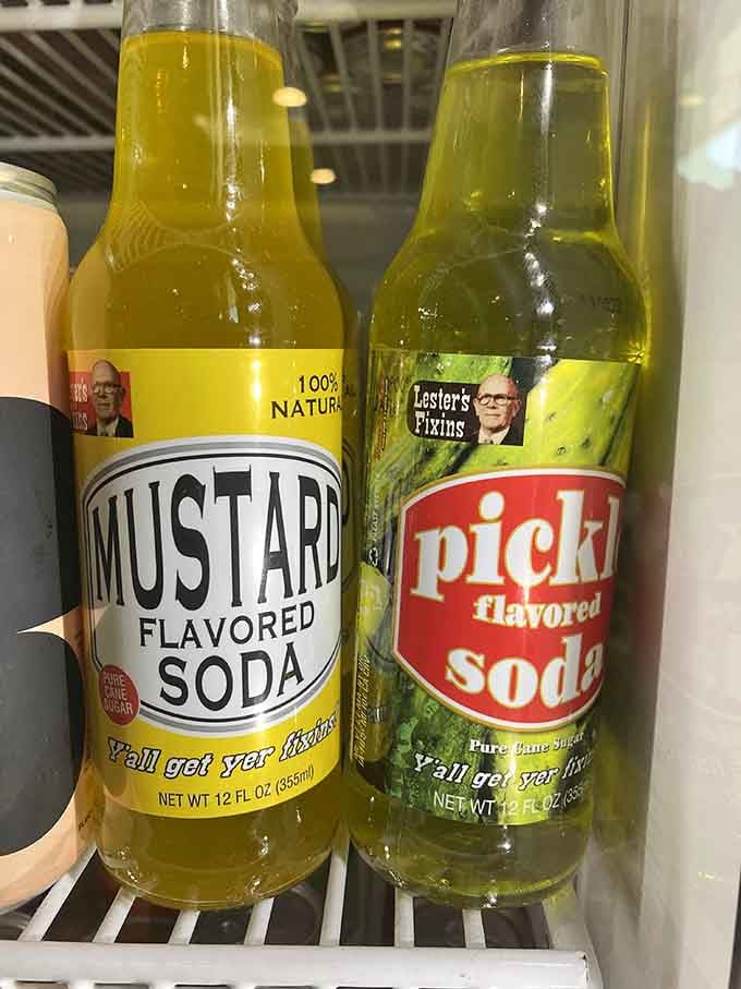 Mustard-flavored soda and pickle soda? Now that's the kind of adventurous beverage selection that separates the brave from the boring.