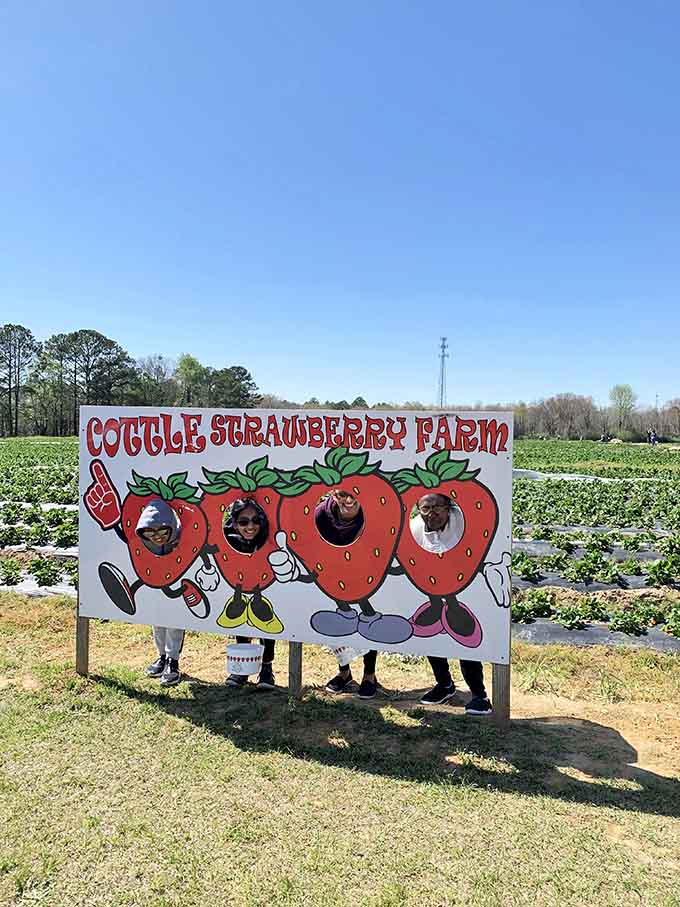 Smile for the camera, you're now officially part of the Cottle Strawberry Farm hall of fame.