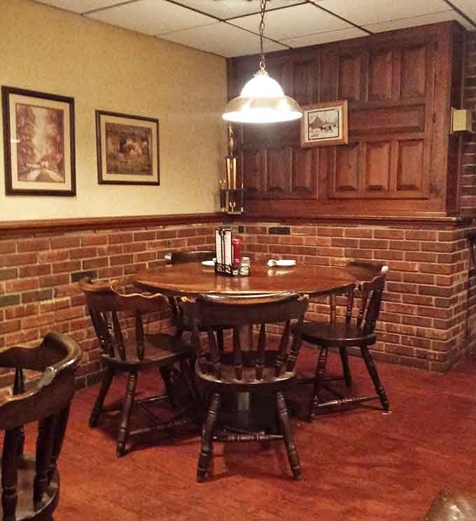 Cozy brick-lined booths where families have been making memories and solving the world's problems for years.