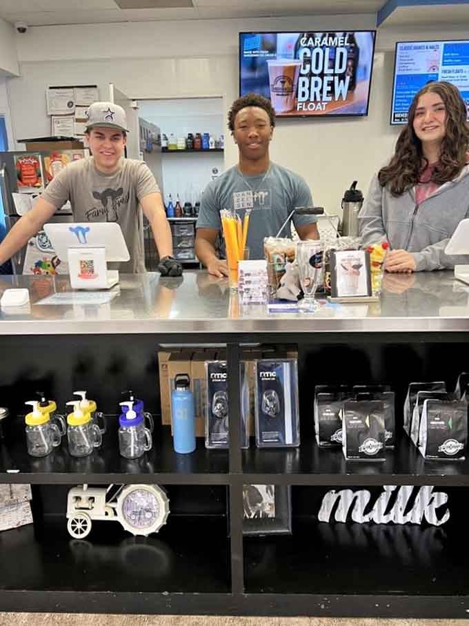 Smiling faces behind the counter ready to build your dairy dreams into towering reality.