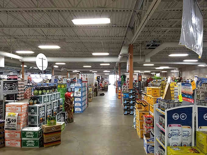 Warehouse-style ceilings and endless displays create a shopping environment that's equal parts practical and overwhelming in the best way.
